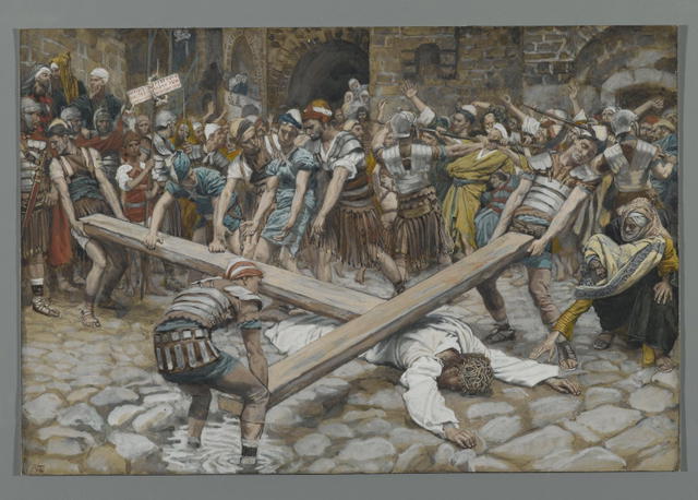 Simon the Cyrenian Compelled to Carry the Cross with Jesus (Simon de ...