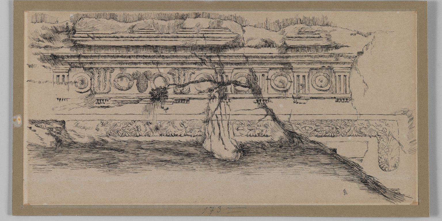 Frieze from the Tomb of Queen Helena of Adiabene near Jerusalem (Frise ...