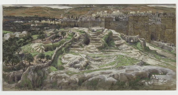 Reconstruction of Golgotha and the Holy Sepulchre, Seen from the Walls ...