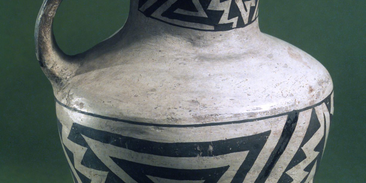 Pitcher with Black on White Geometric Designs · Brooklyn Museum