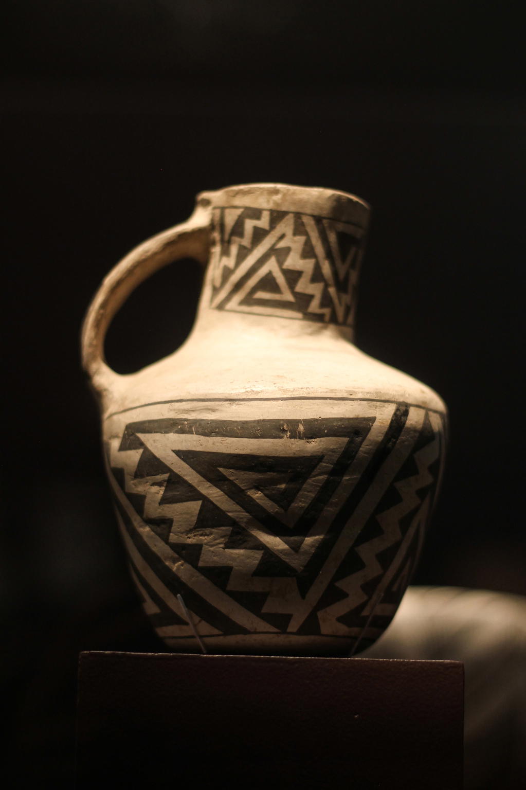 Pitcher with Black on White Geometric Designs · Brooklyn Museum
