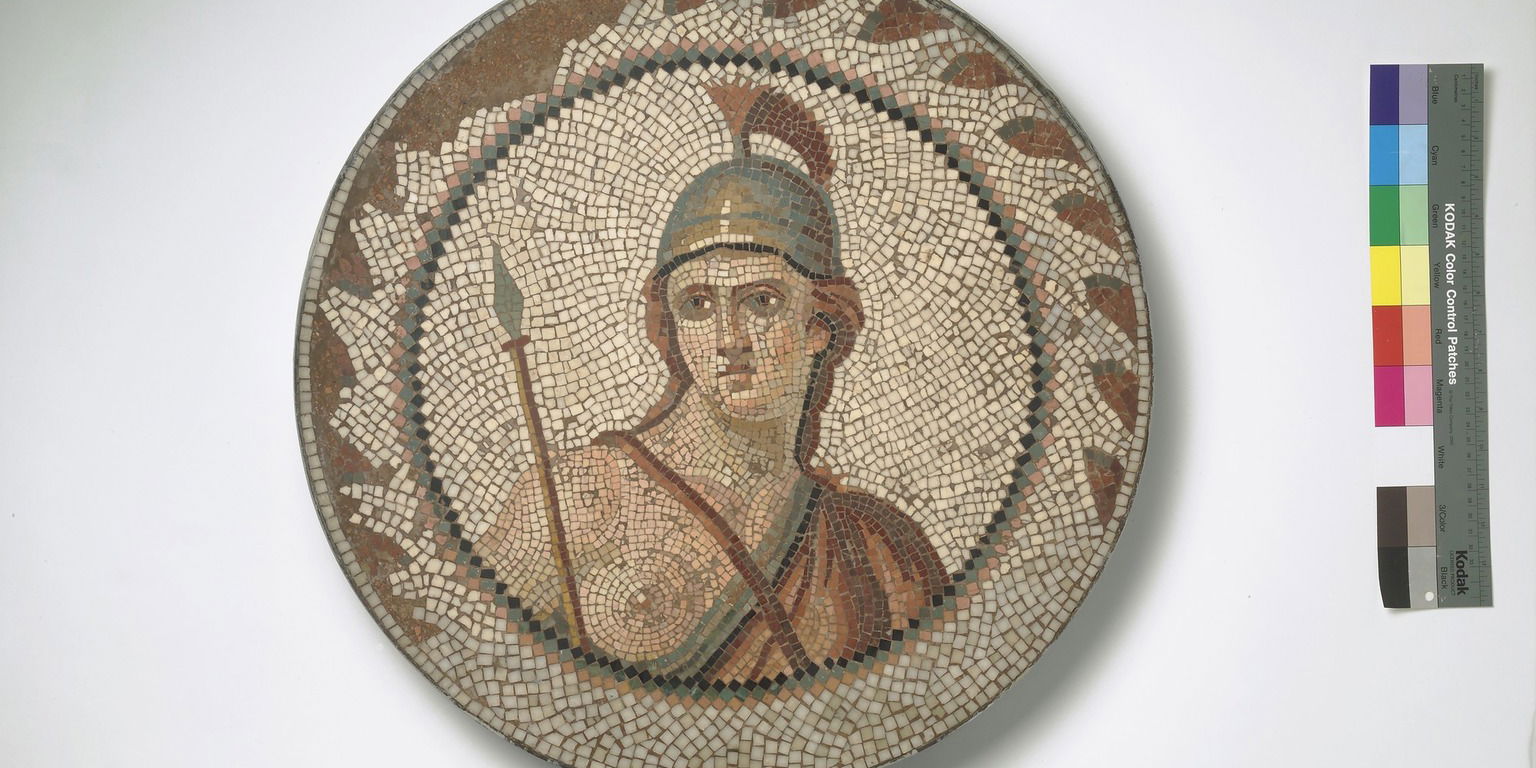 Mosaic of Personification of Roma in a Medallion · Brooklyn Museum
