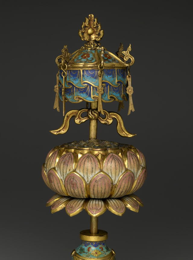 Buddhist Ritual Object in Form of a Canopy on Lotus Base · Brooklyn Museum