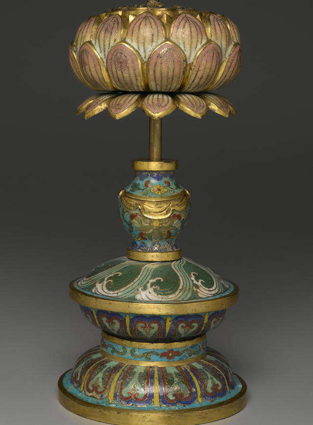 Buddhist Ritual Object in Form of a Canopy on Lotus Base · Brooklyn Museum