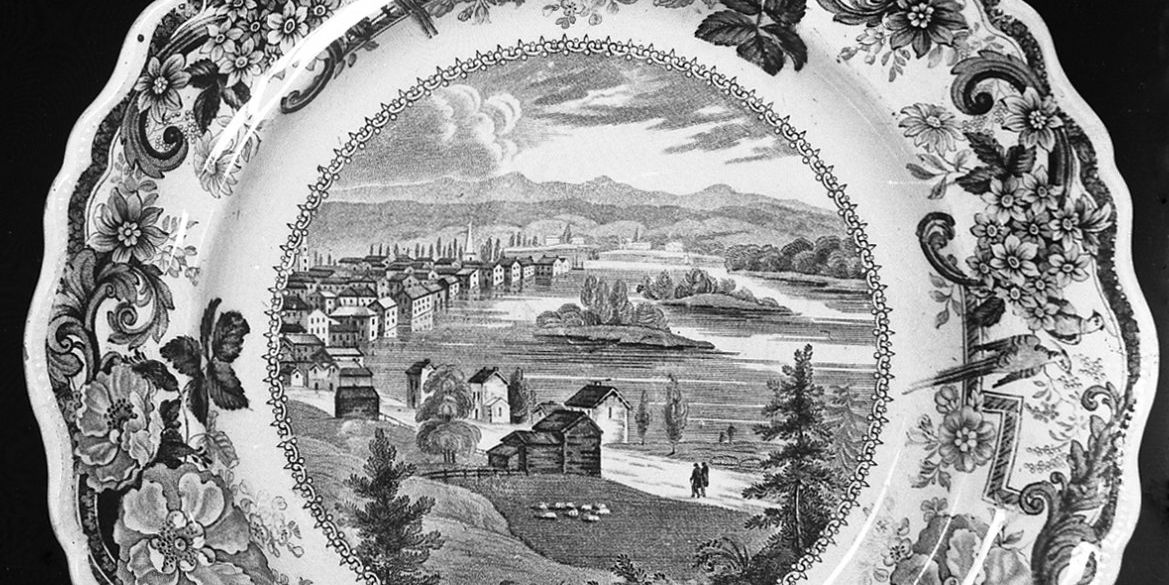 Plate (Troy from Mount Ida, Hudson River) · Brooklyn Museum