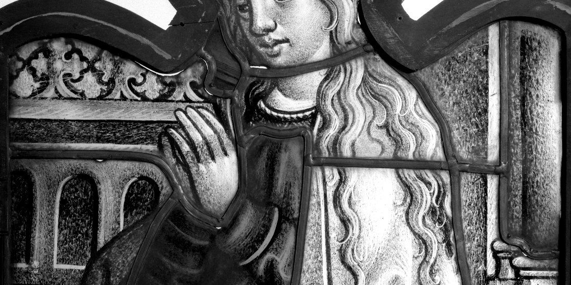 Panel depicting Crowned Virgin · Brooklyn Museum