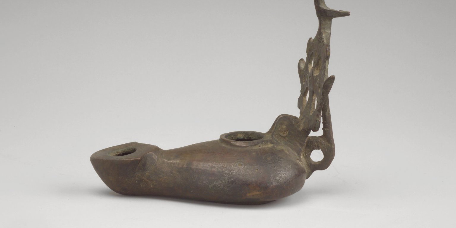 Lamp with Elaborate Handle · Brooklyn Museum