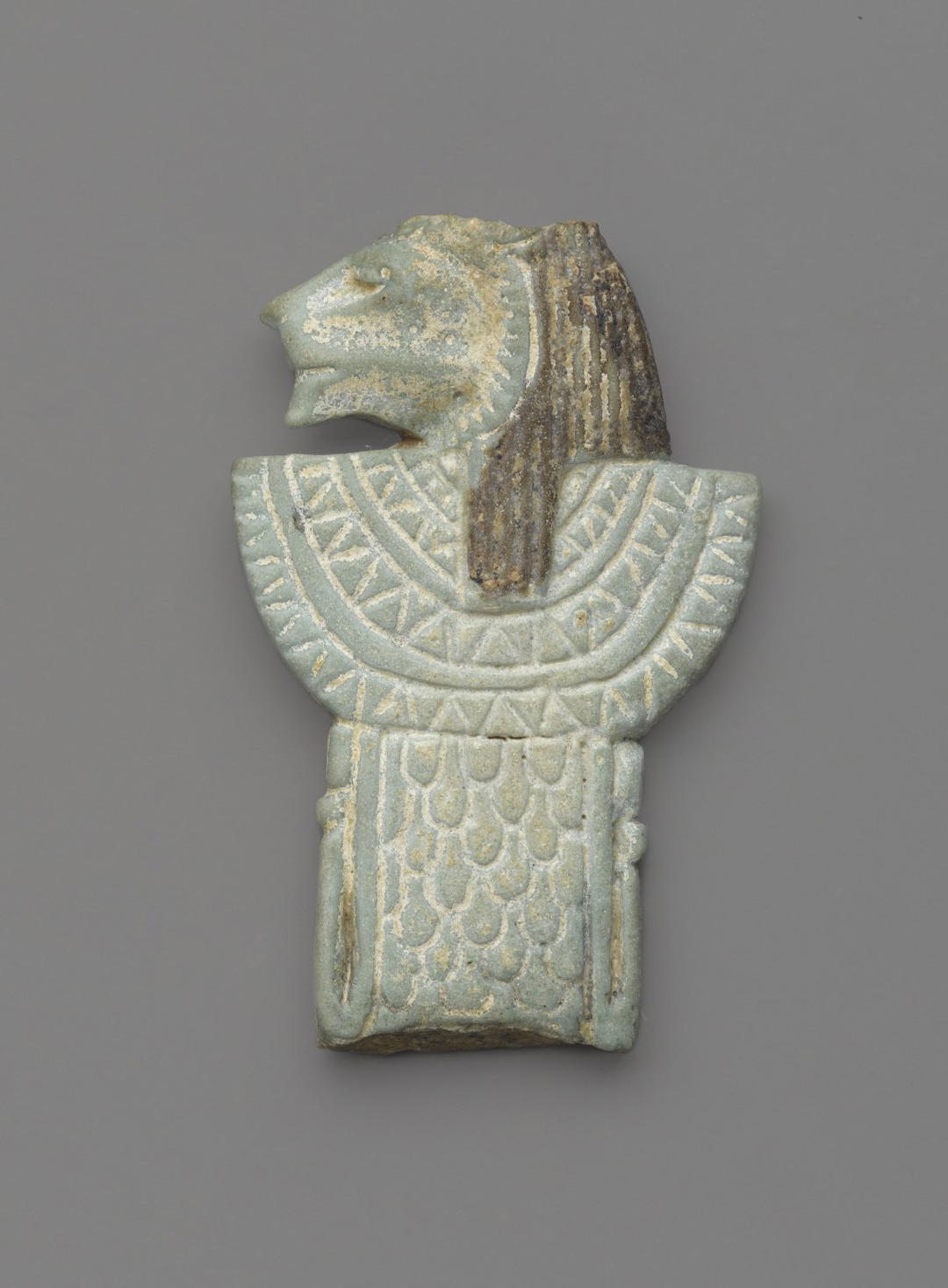 Amulet in Form of a Lion-Headed Aegis · Brooklyn Museum