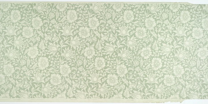 Wallpaper, Mallow pattern · Brooklyn Museum