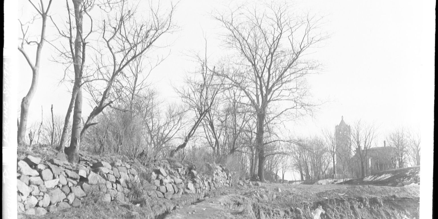Old Flatbush Road at Eastern Parkway, Showing Water Tower, Looking ...