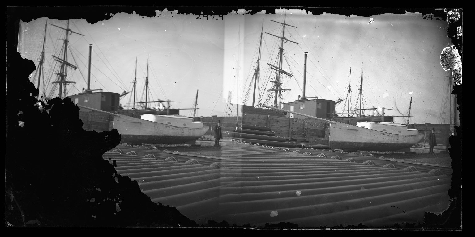 Ships in Dock · Brooklyn Museum