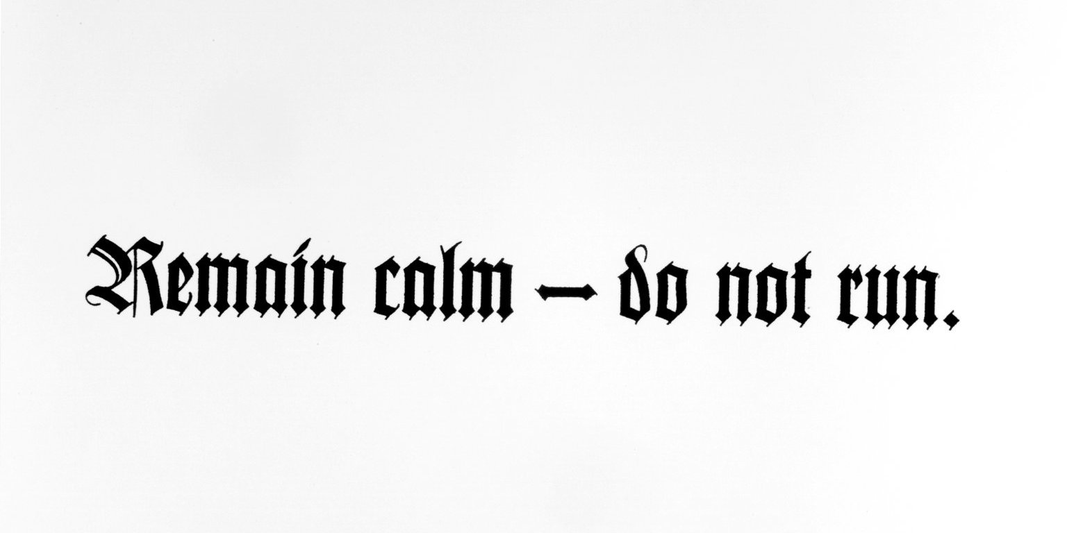 Remain calm-do not run · Brooklyn Museum