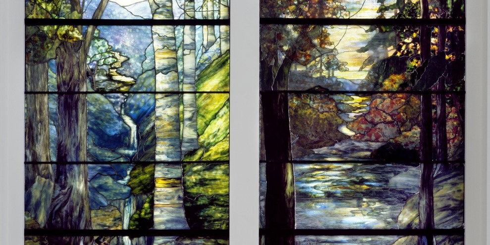 Sunset in Autumn Woods, from Universalist Church of Our Father, Classon ...