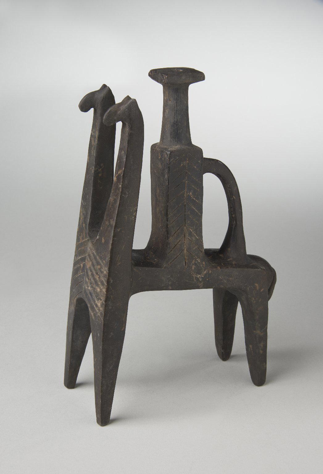 Rectangular Bottle on a Two-Headed Horse · Brooklyn Museum