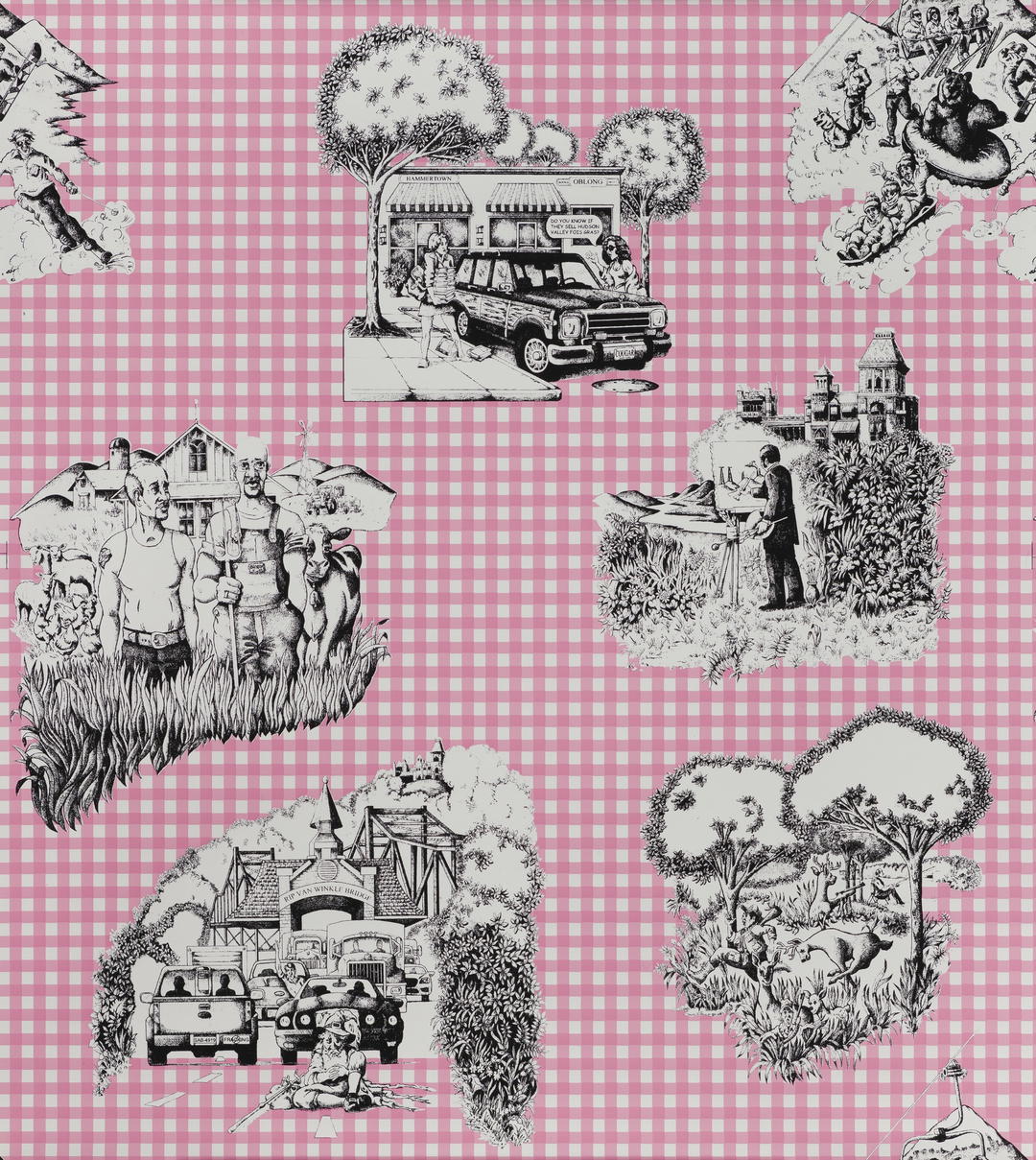 Wallpaper, "Hudson Valley Toile" · Brooklyn Museum