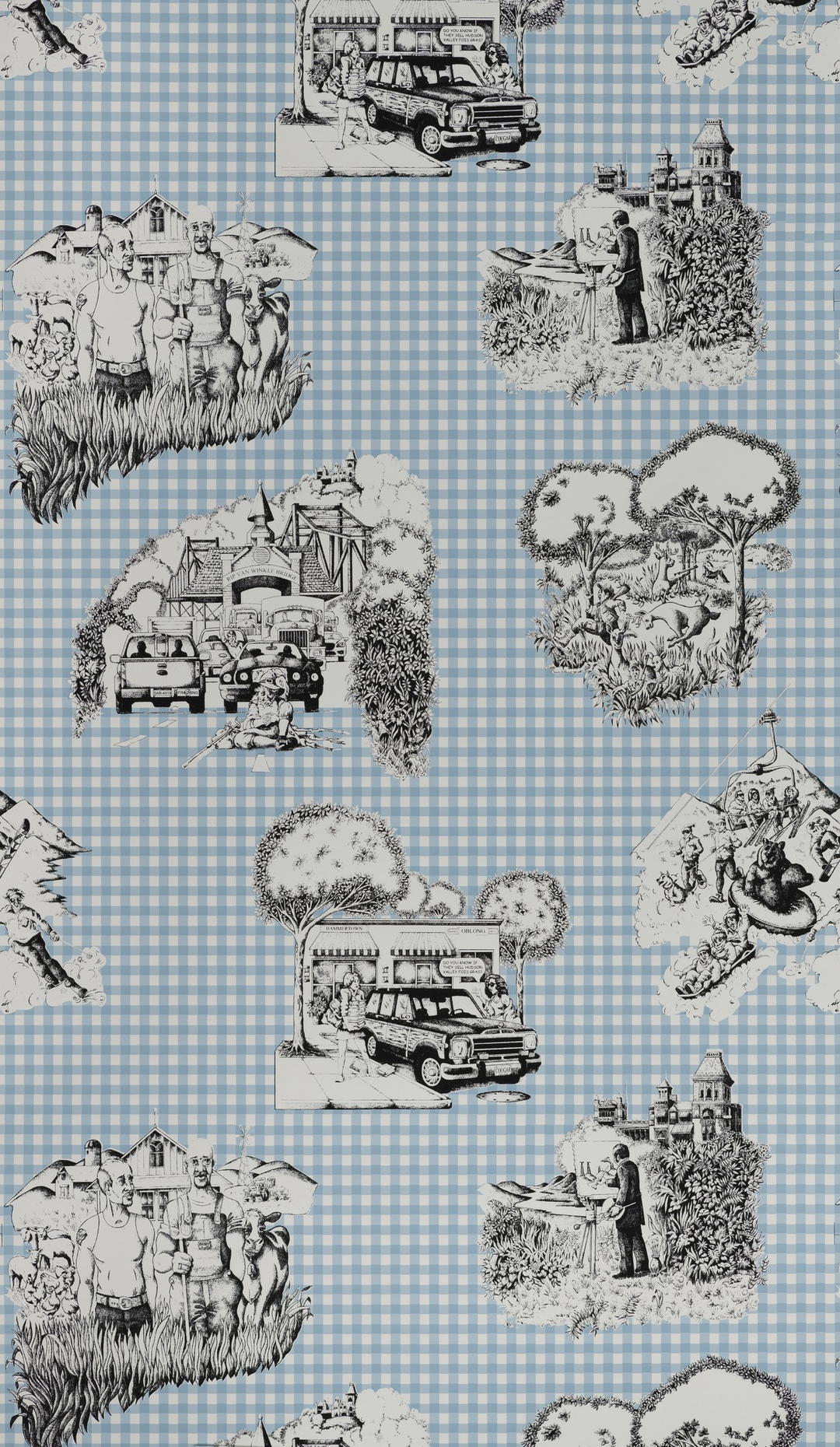 Wallpaper, "Hudson Valley Toile" · Brooklyn Museum