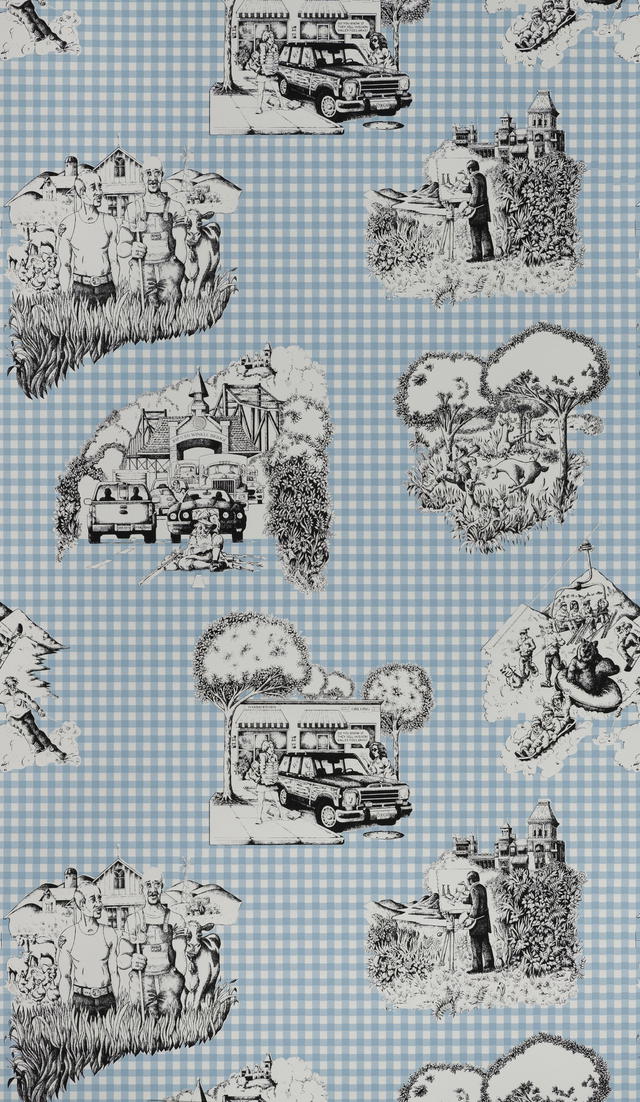 Wallpaper, "Hudson Valley Toile" · Brooklyn Museum
