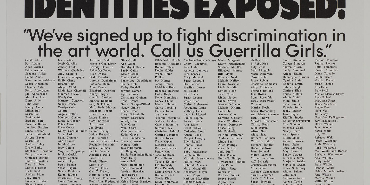 Guerrilla Girls' Identities Exposed! · Brooklyn Museum