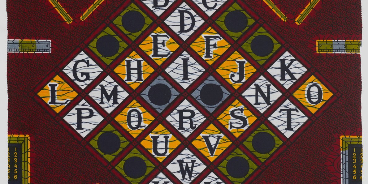 Wax Print Textile, ABC Pattern · Brooklyn Museum