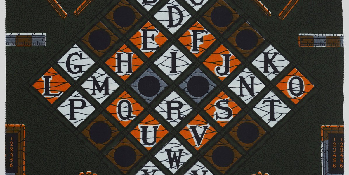 Wax Print Textile, ABC Pattern · Brooklyn Museum