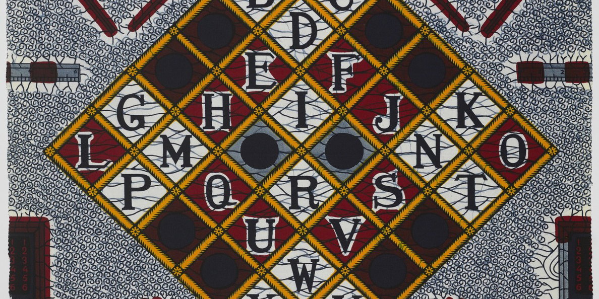 Wax Print Textile, ABC Pattern · Brooklyn Museum