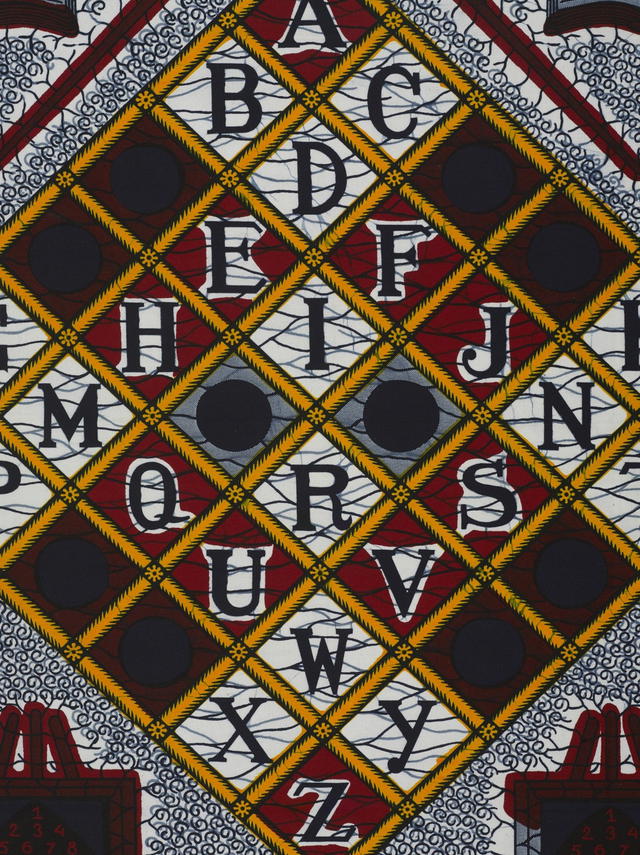 Wax Print Textile, ABC Pattern · Brooklyn Museum