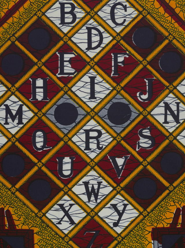 Wax Print Textile, ABC Pattern · Brooklyn Museum