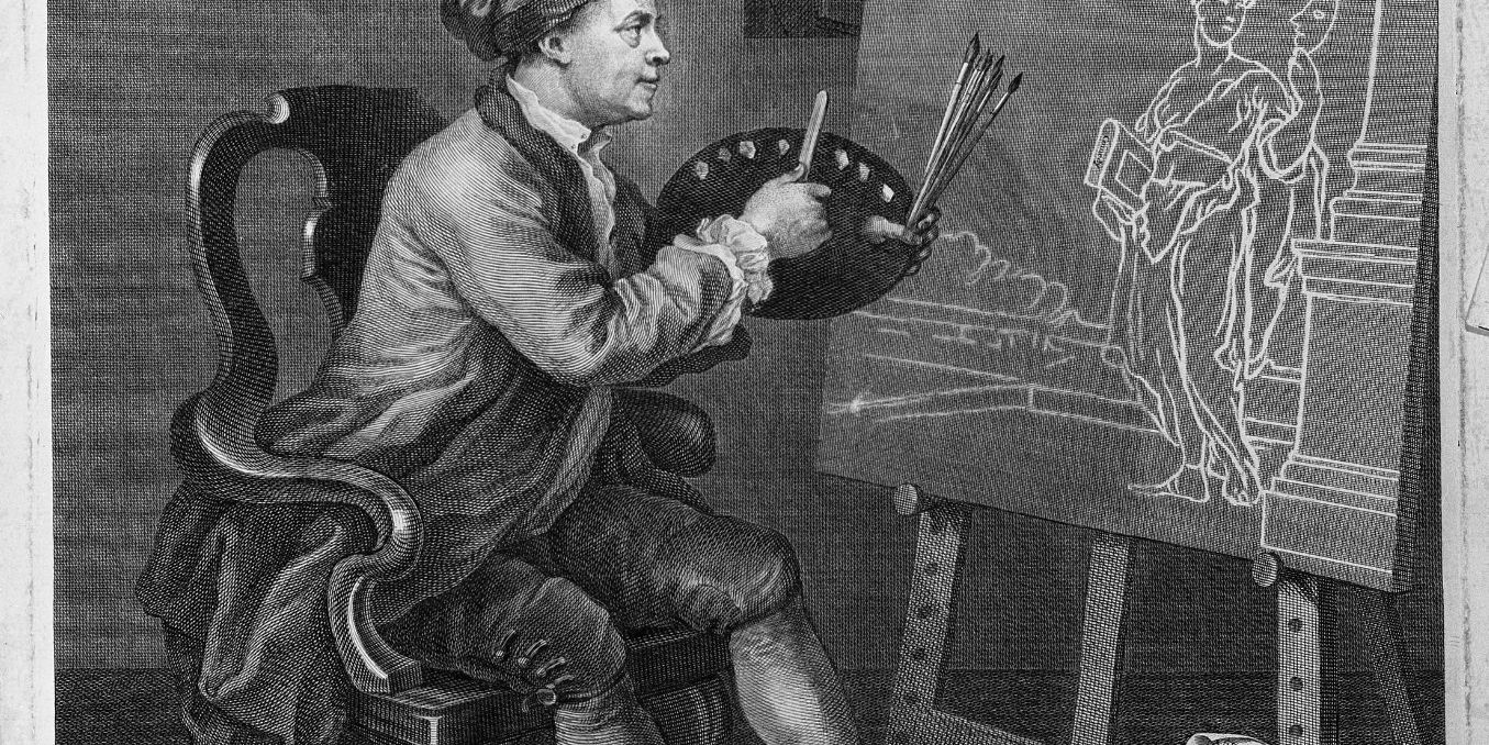 Hogarth Painting the Comic Muse · Brooklyn Museum