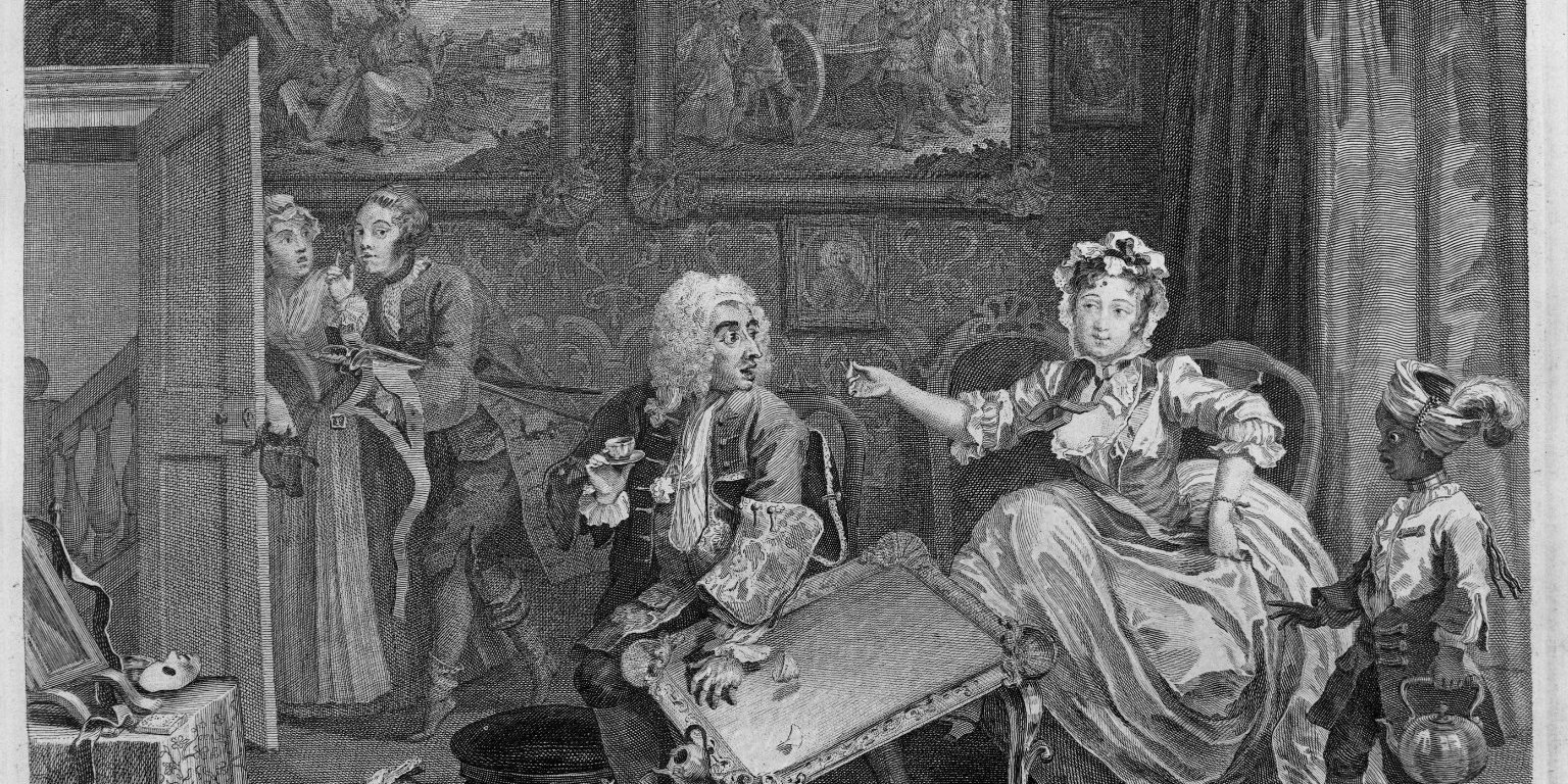 Quarrels with Her Protector, from "A Harlot's Progress" · Brooklyn Museum