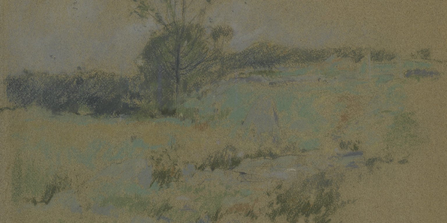 Study of Landscape (recto) / Unfinished Perspective Study (verso ...