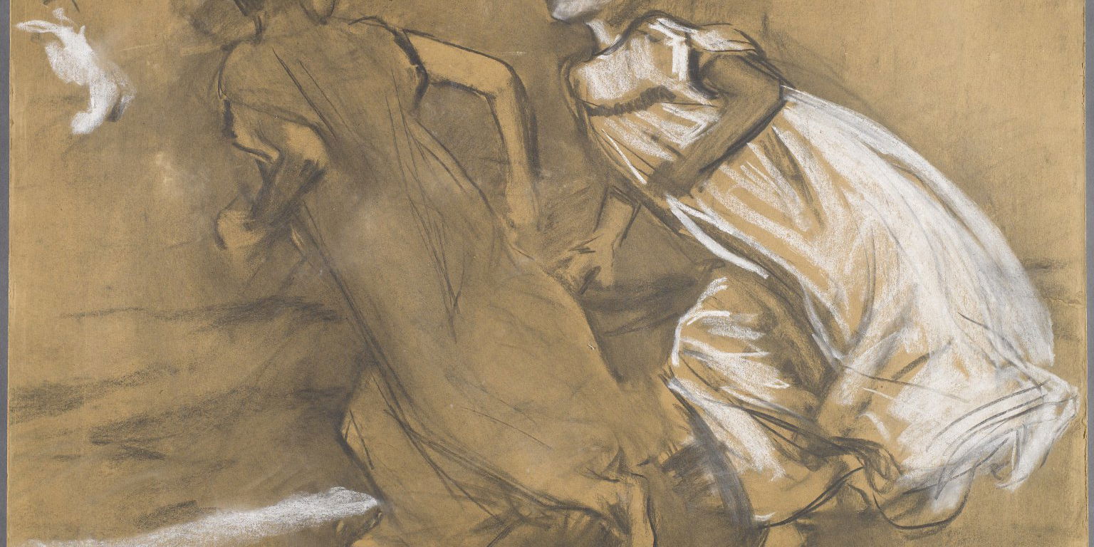 [Untitled] (Girl in Black Leading Girl in White) · Brooklyn Museum