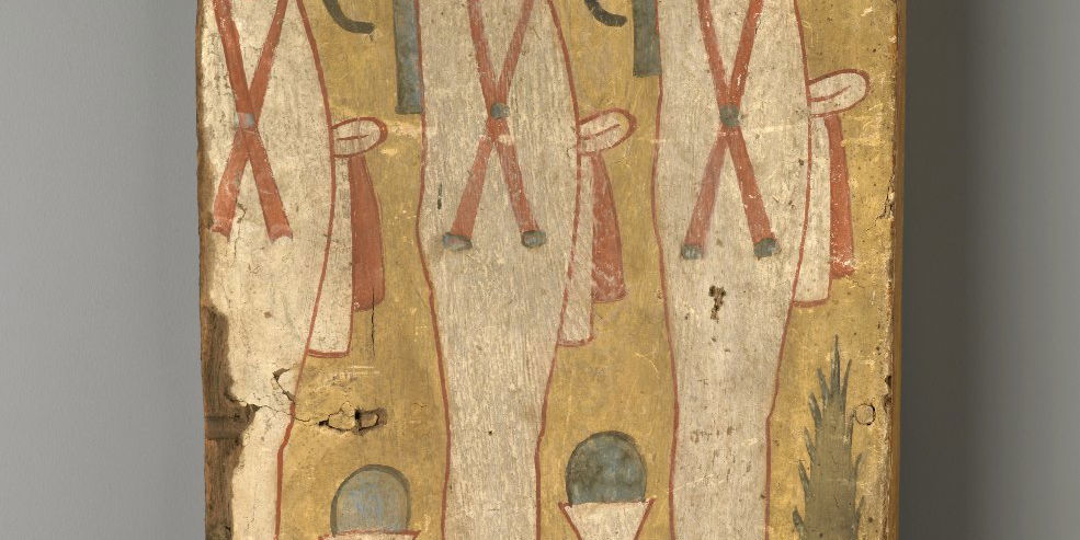 Sons of Horus on Coffin Fragment · Brooklyn Museum