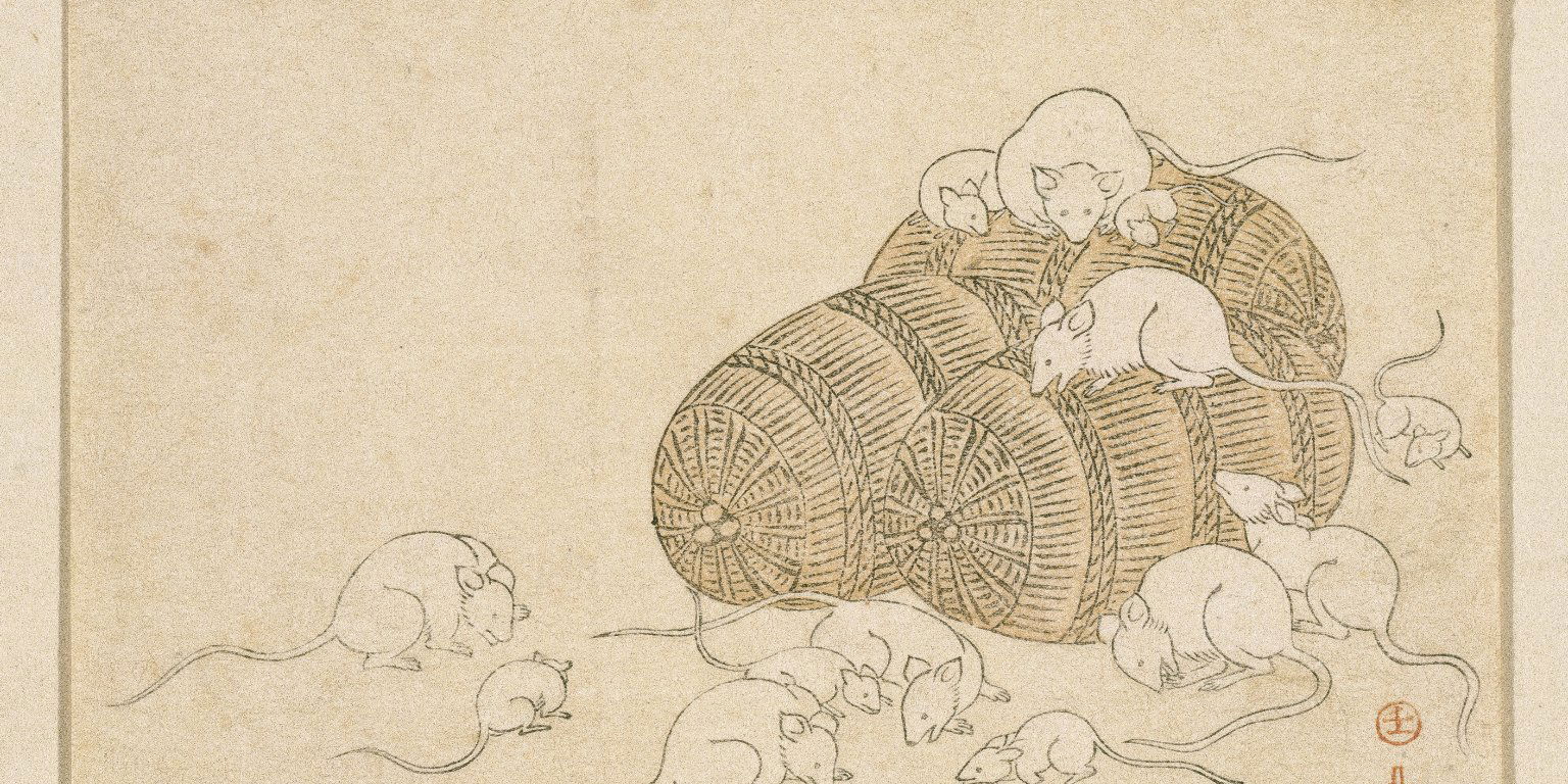 Egoyomi (Rats and Rice Bales) · Brooklyn Museum