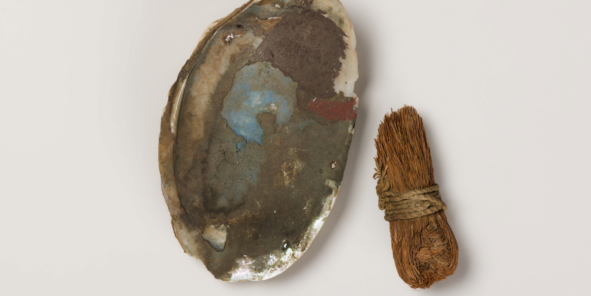 Shell with Pigments and Brush · Brooklyn Museum