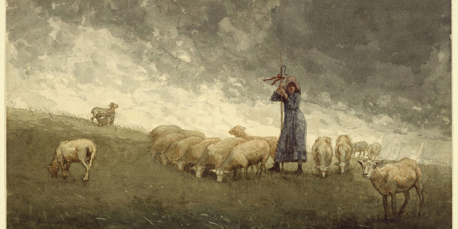 Shepherdess Tending Sheep · Brooklyn Museum