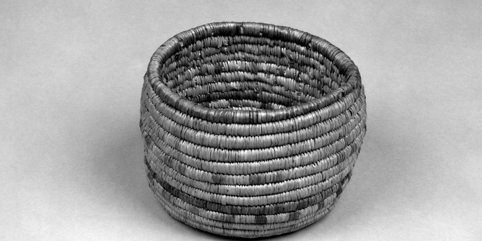 Coiled Cylindrical Basket · Brooklyn Museum