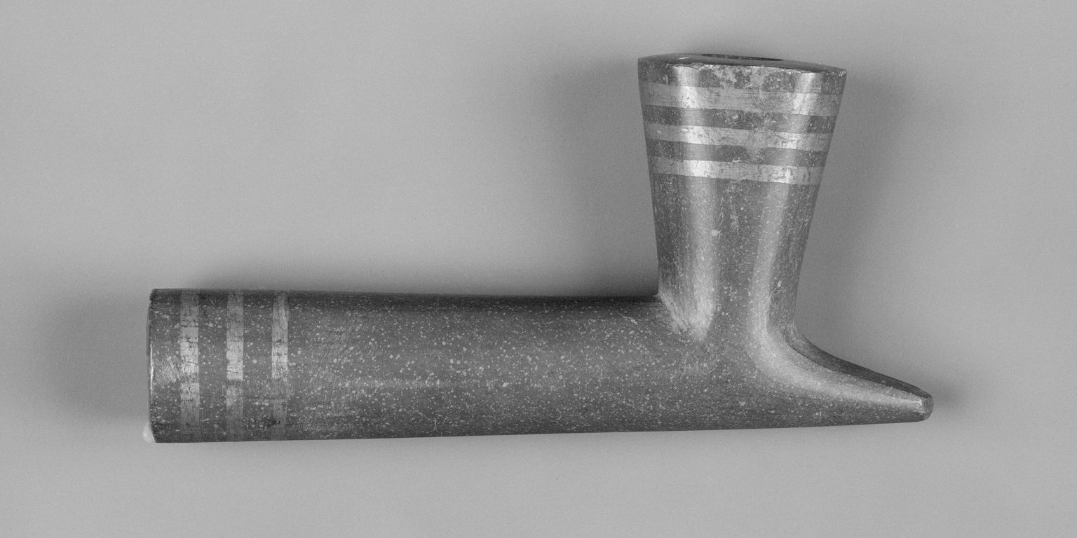 Inlaid Red Pipe Bowl and Stem · Brooklyn Museum