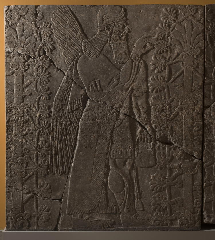 Apkallu-figure Fertilizing the Sacred Tree · Brooklyn Museum
