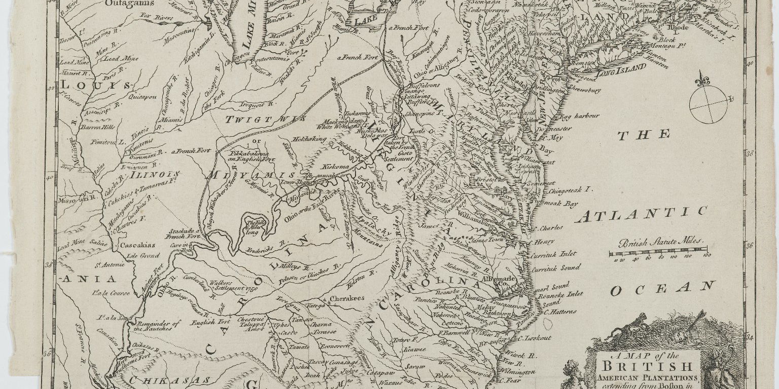A Map of the British American Plantations, extending from Boston in New ...