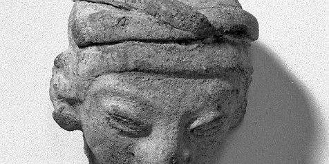 Figure of Head, Turbaned and Wears Nose Ornament · Brooklyn Museum