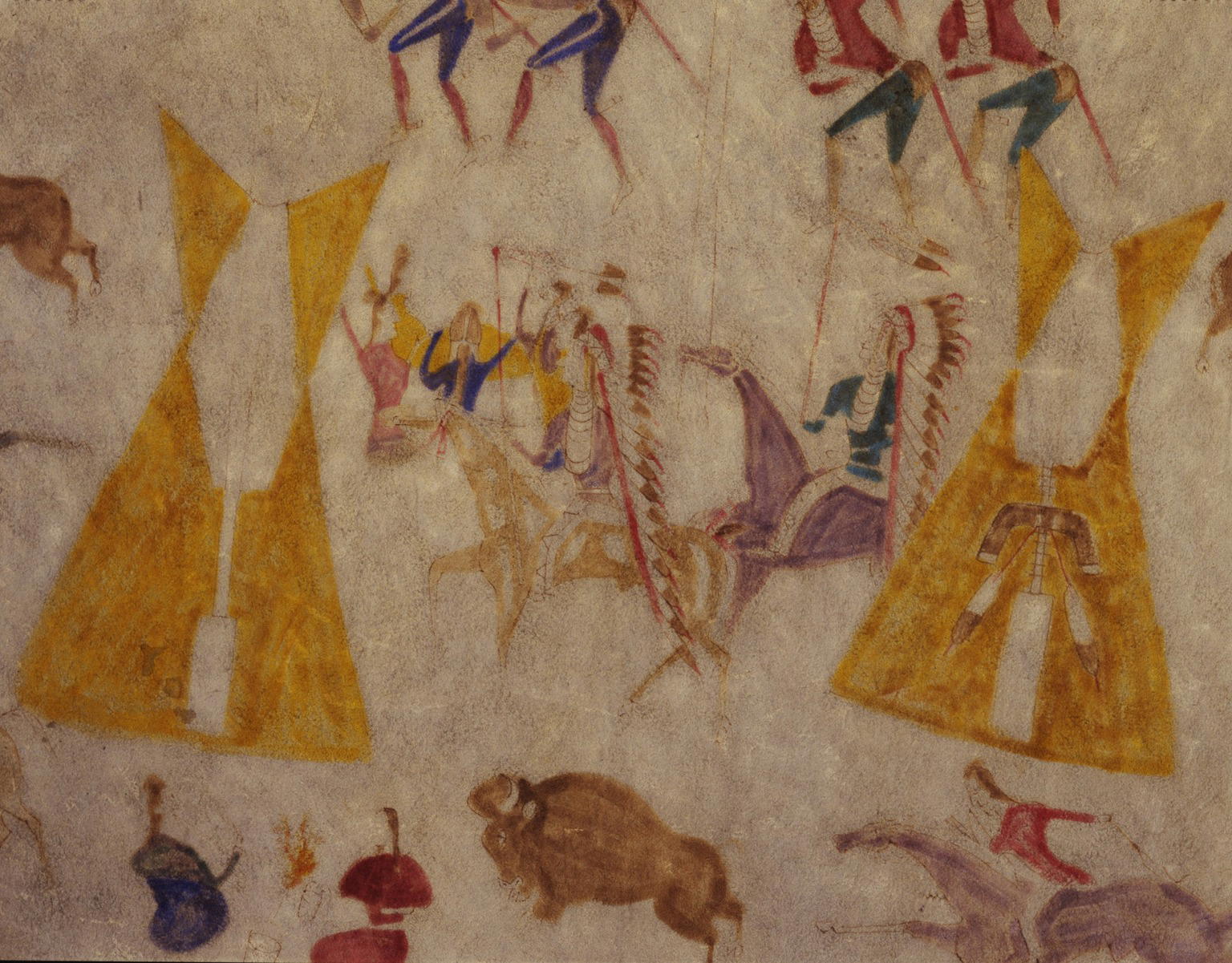 Painted Elk Hide · Brooklyn Museum