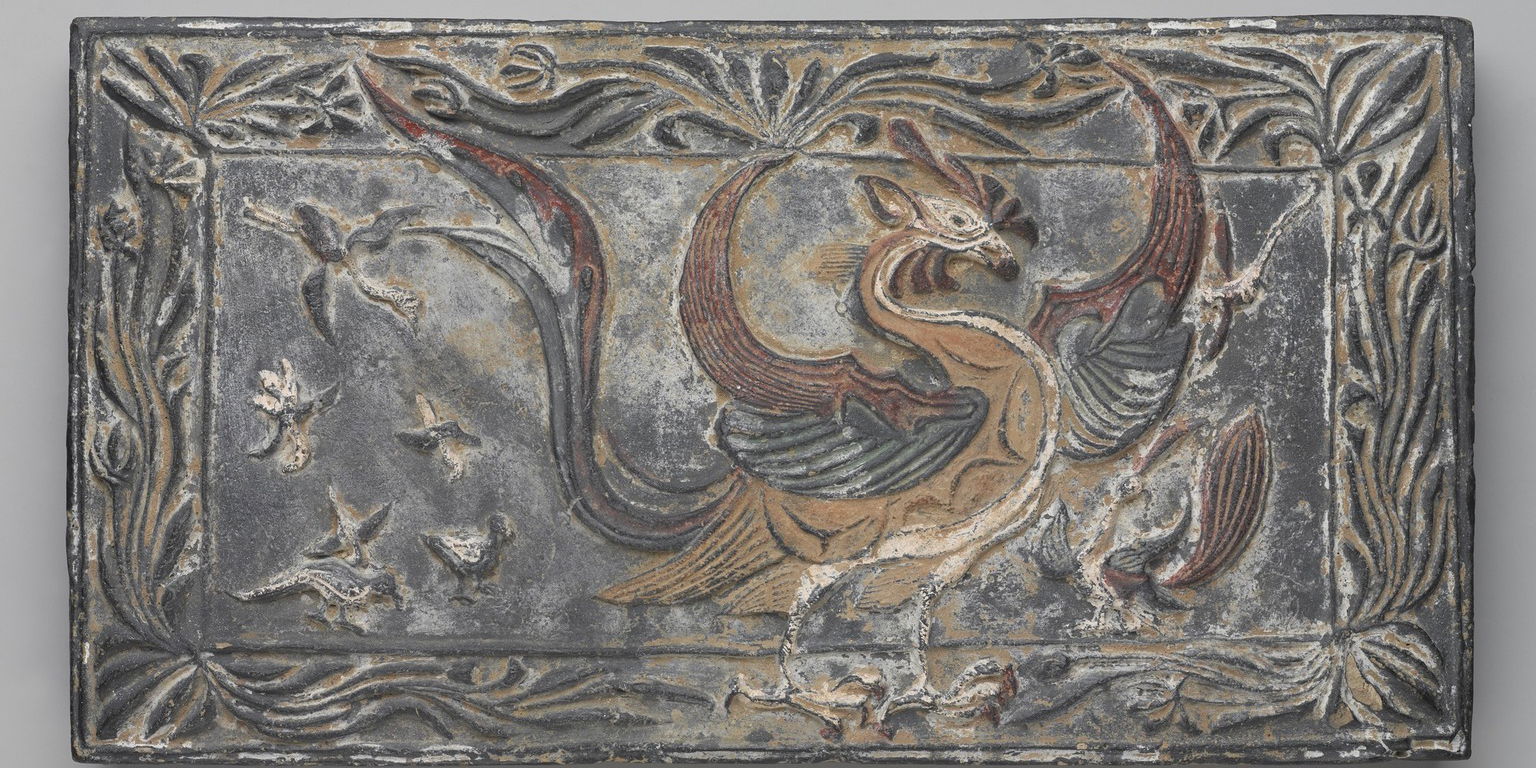 Tomb Tile with Phoenix Design · Brooklyn Museum