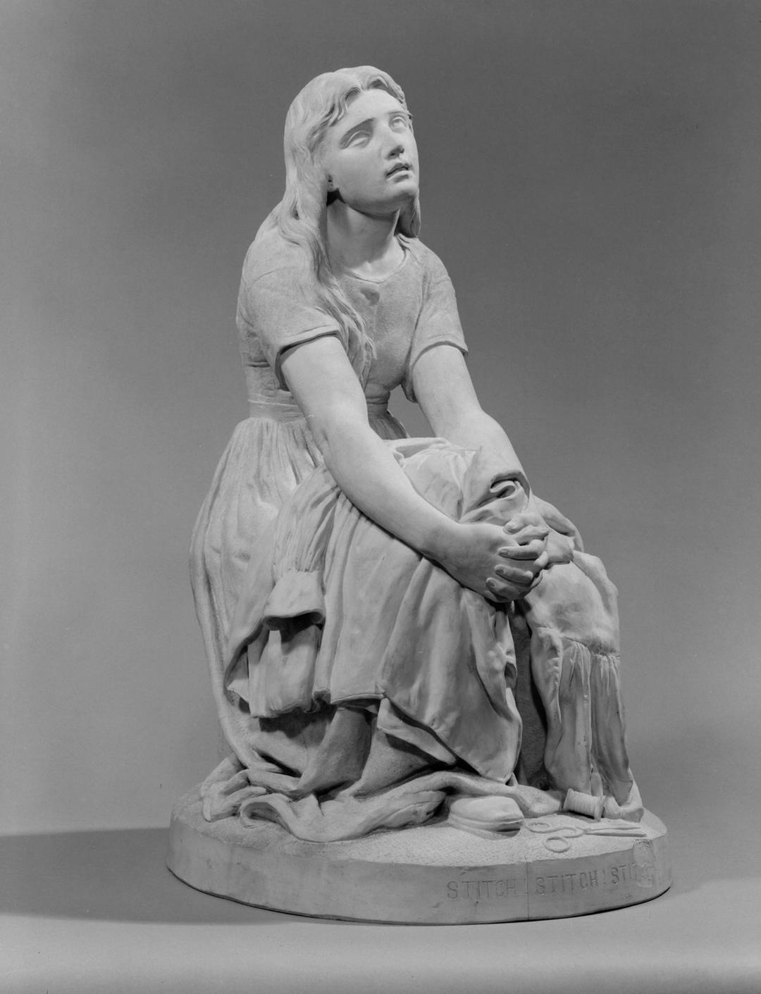 Figure, "Stitch, Stitch, Stitch" · Brooklyn Museum