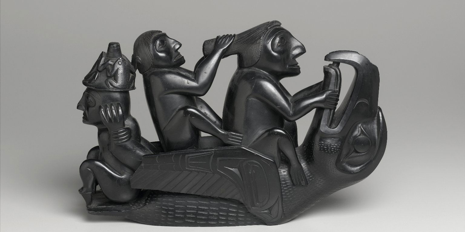 Figural Group: Raven Surmounted by Three Seated Figures · Brooklyn Museum