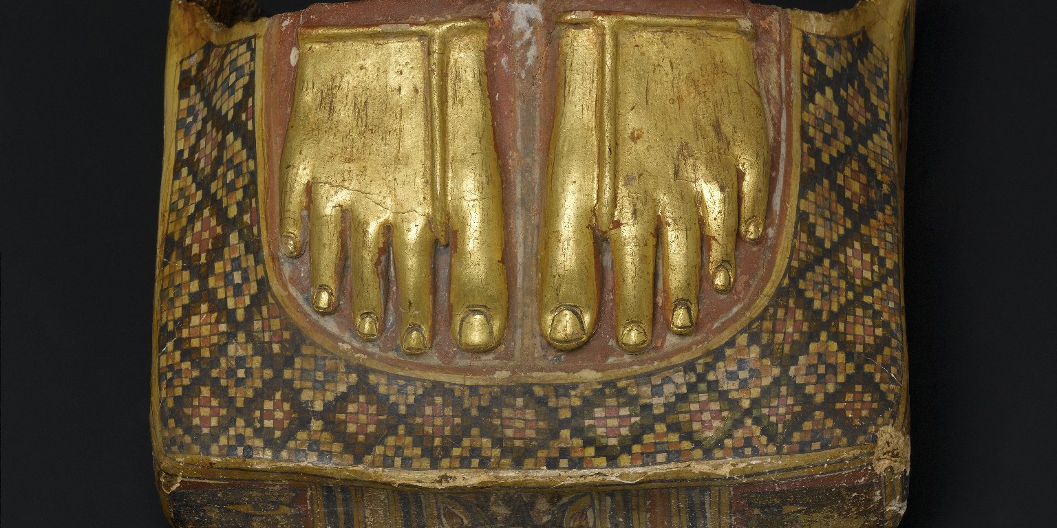 Footcase of a Mummy with Images of Defeated Enemies Under the Feet ...