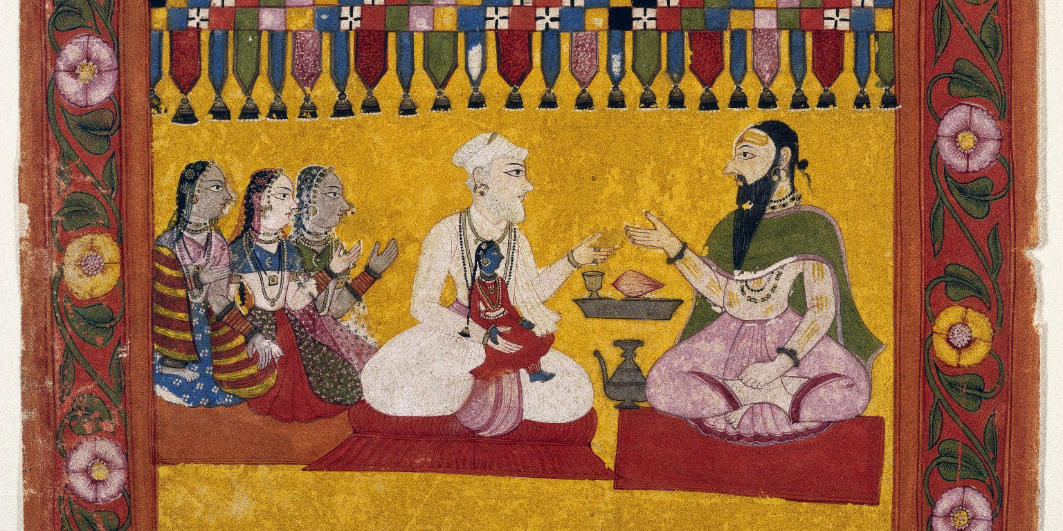 Nanda Requests a Horoscope for Krishna, Page from a Bhagavata Purana ...