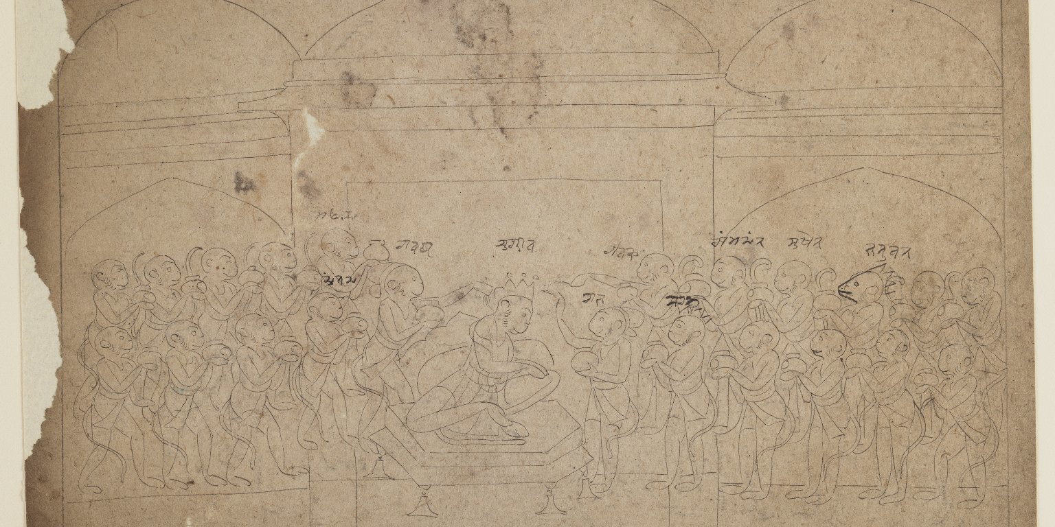 Sugriva Annointed by his Forces, Scene from a Ramayana Series ...