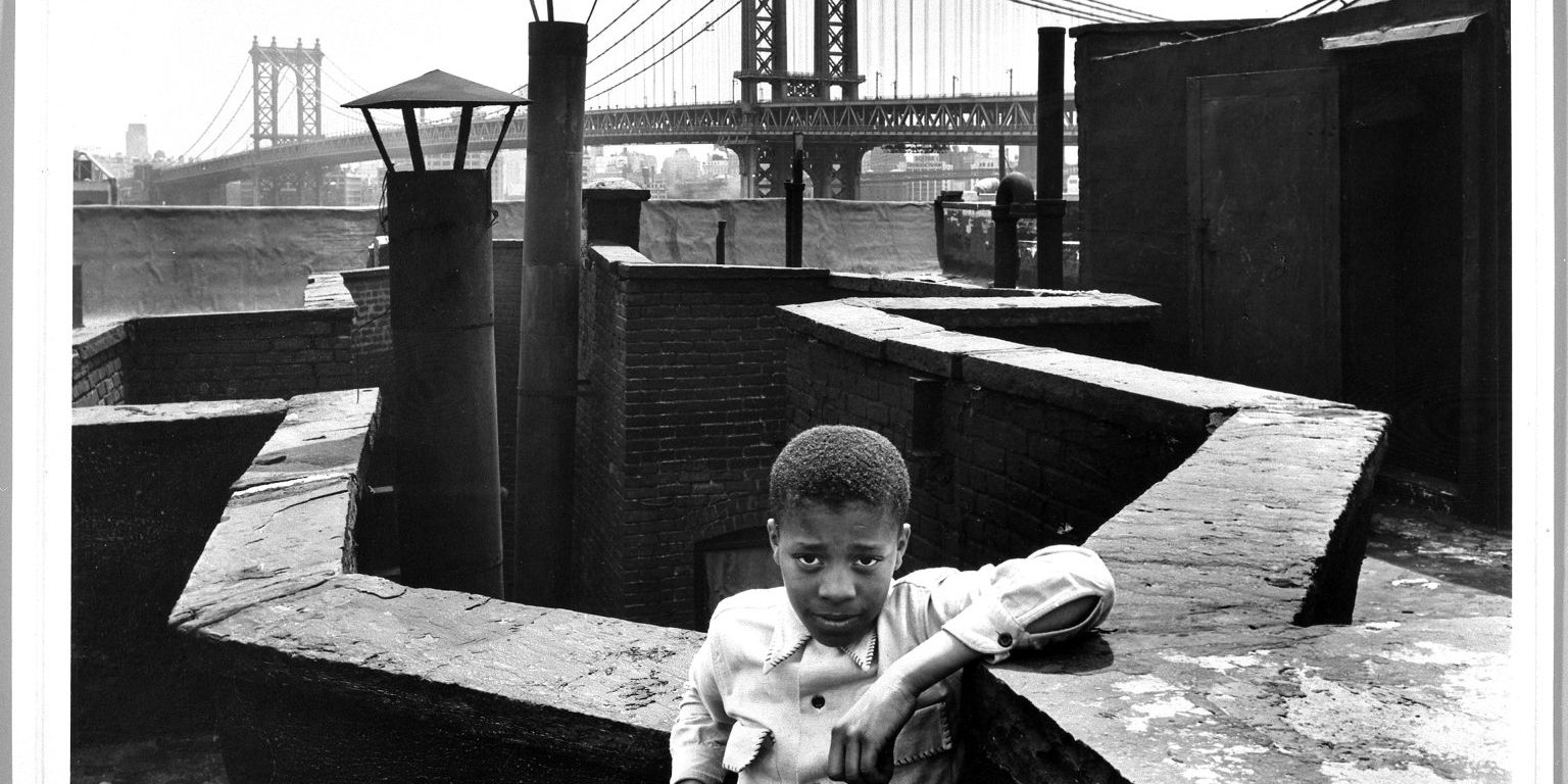 "Boy on Roof" Monroe Street, New York · Brooklyn Museum