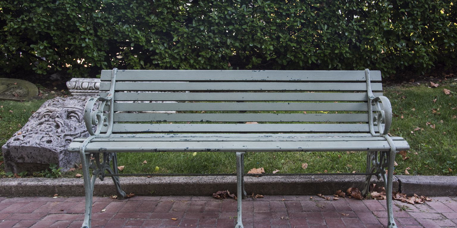 Park Bench from Coney Island Boardwalk · Brooklyn Museum