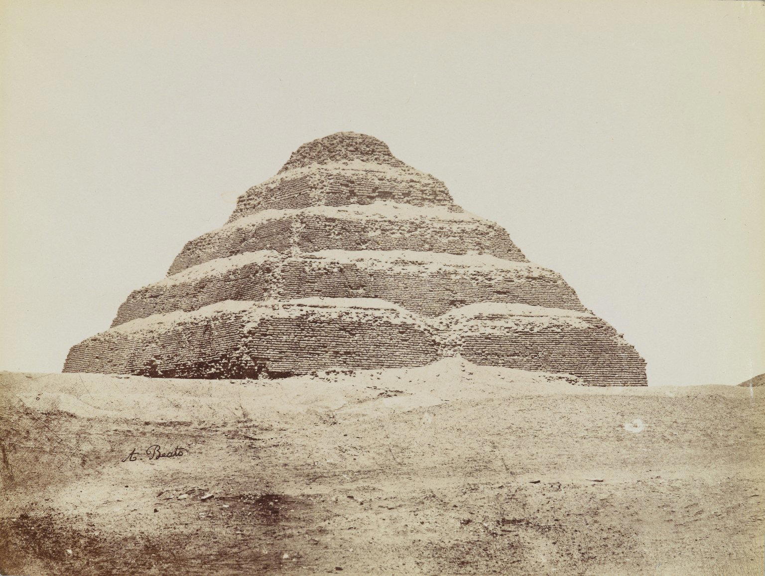 Pyramid at Saqqara (View from southeast of the Step Pyramid) · Brooklyn ...